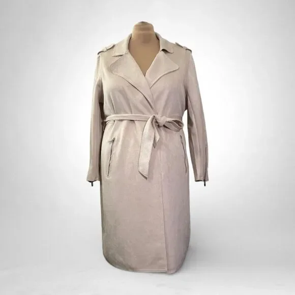 Magaschoni | Jackets & Coats | Magaschoni Womens Trench Belted Faux ...